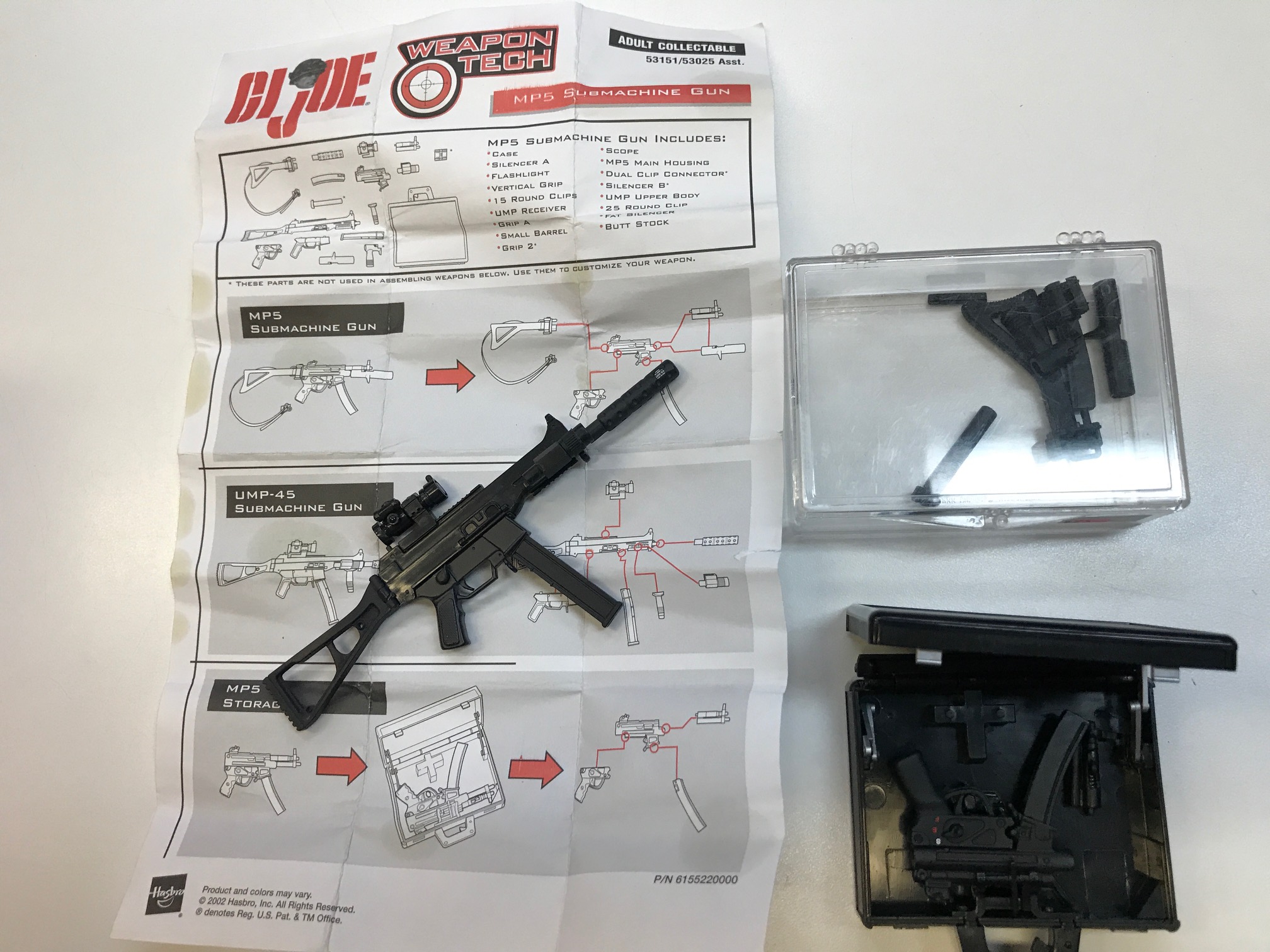 GI Joe Weapon Tech fusil submersible MP5 Hasbro 53151/53025