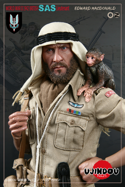 SAS British Lt Edward MacDonald WWII 1942 1:6 figure Ujindou UD-90002