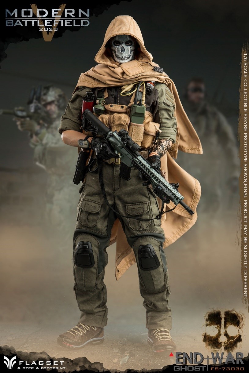 Modern BattleField 2020 Ghost End War 1:6 figure Flagset 73030