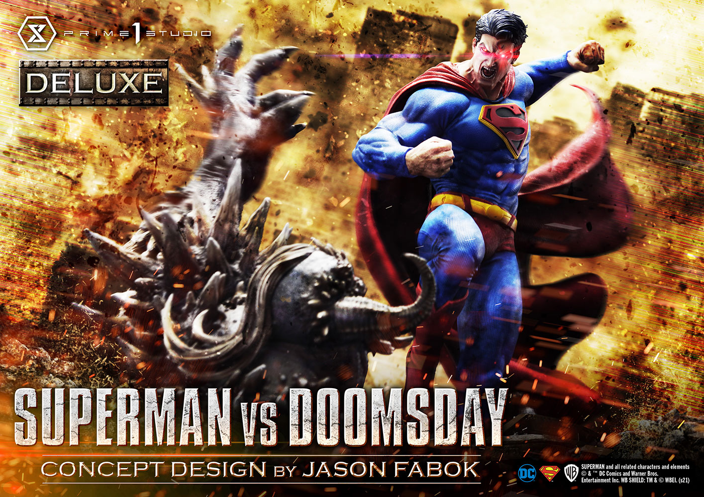 Superman VS Doomsday (DELUXE VERSION) 1:3 Scale Statue Prime 1 Studio ...