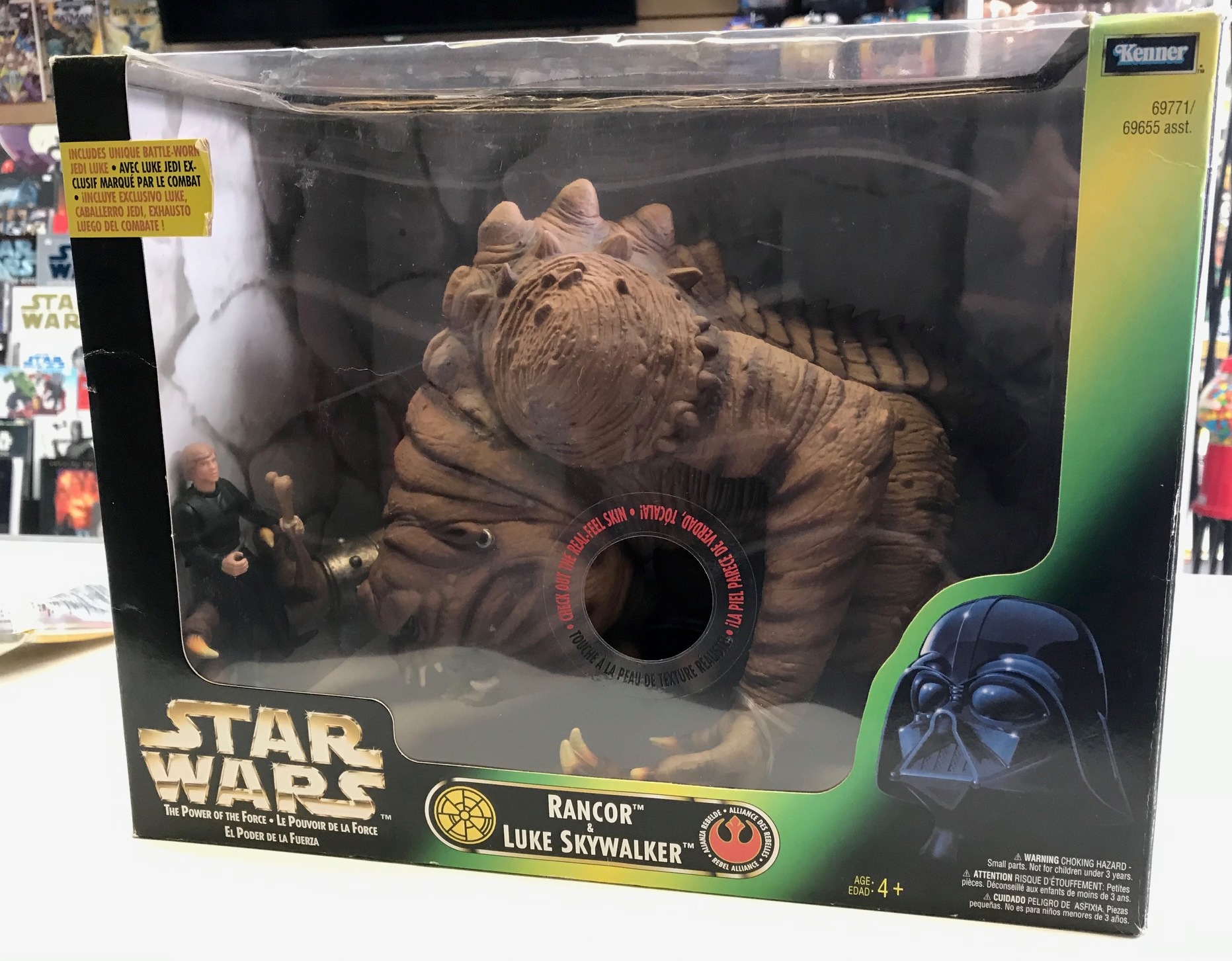 Star Wars Power of the Force - Rancor & Luke Skywalker figurine 3,75 ...