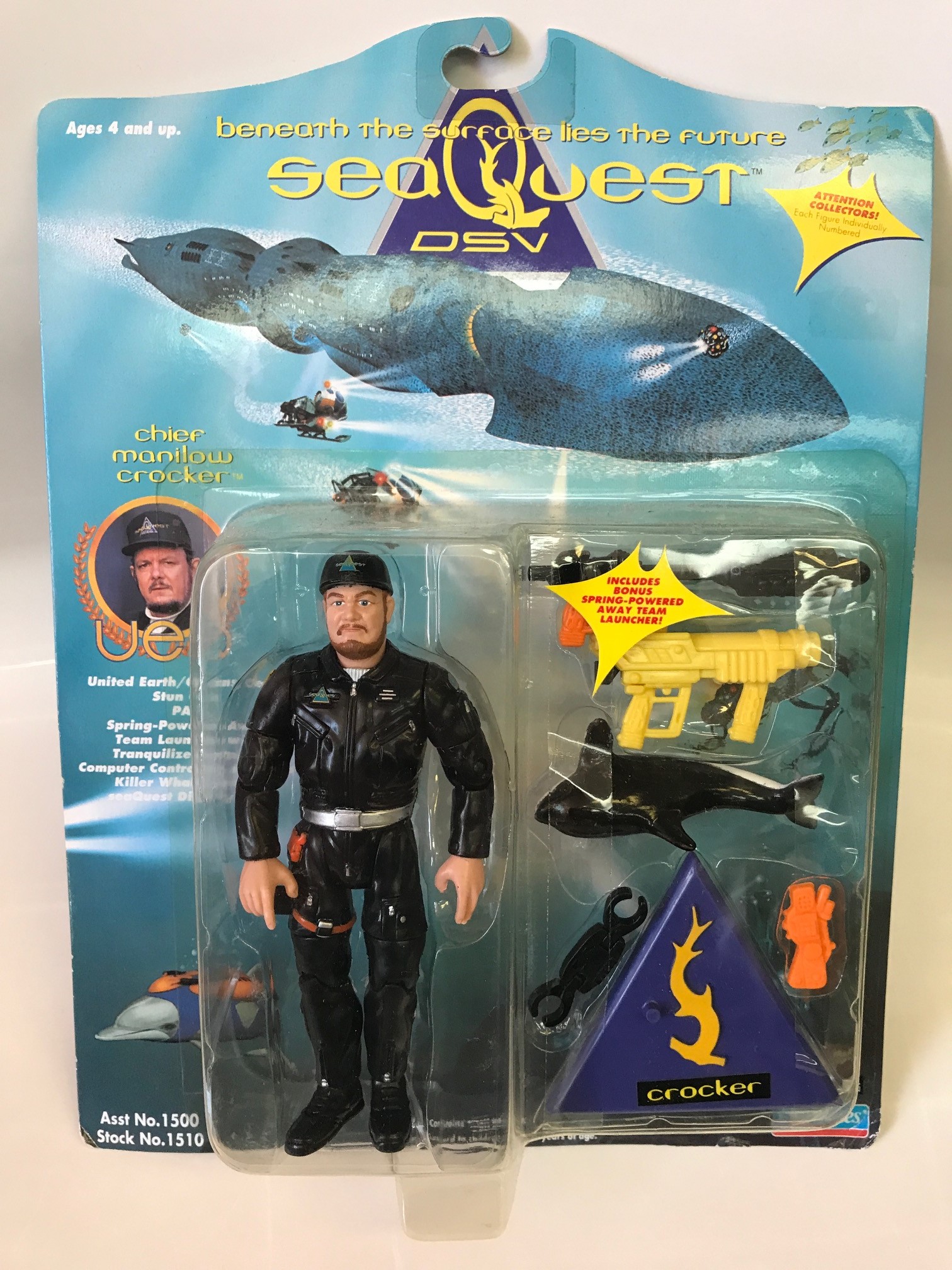 Seaquest DSV Chief Manilow Crocker action figure (1993) Playmates Toys 1510