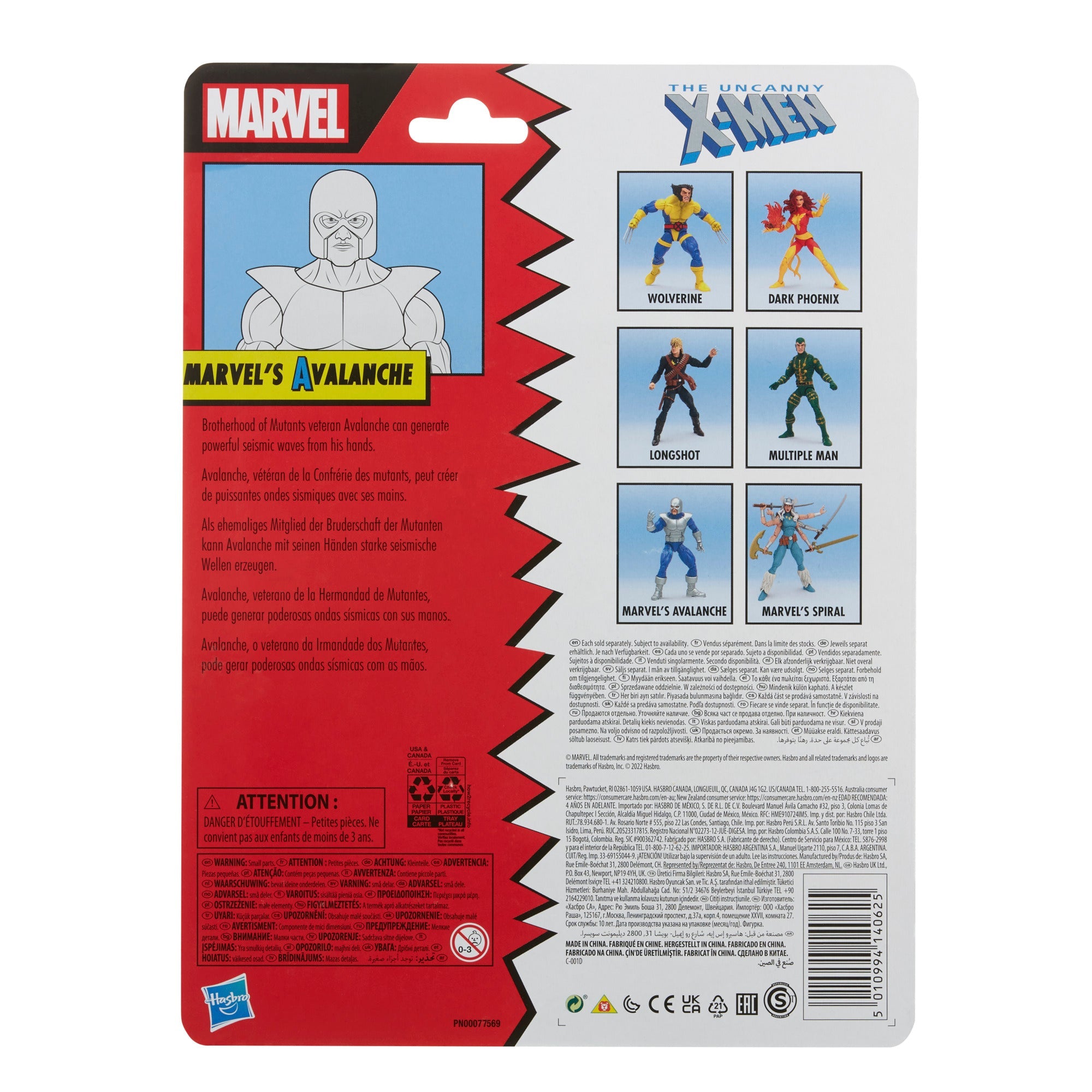 Marvel Legends Series Classic Marvel’s Avalanche 6-inch scale action ...