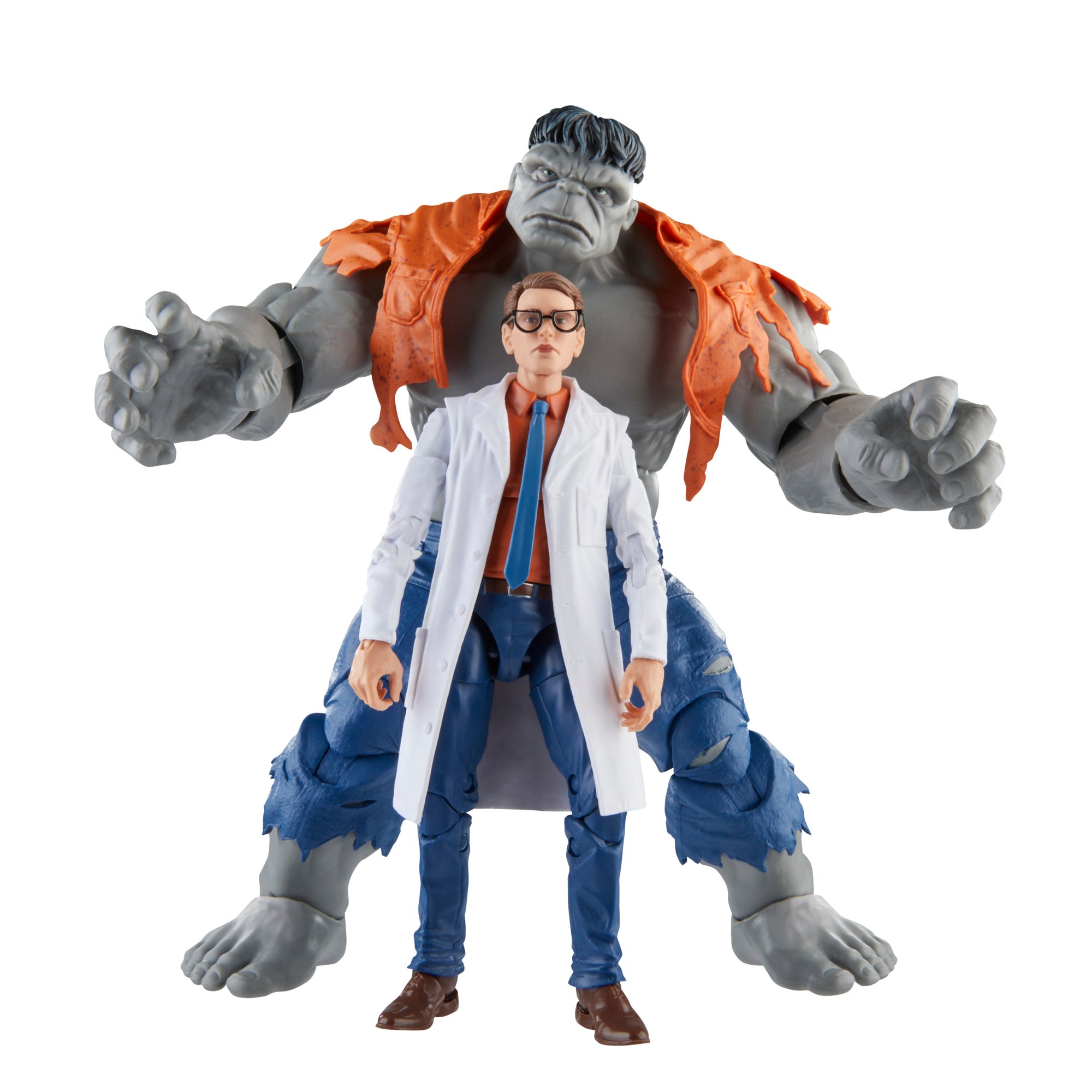 Hasbro Marvel Legends Series Gray Hulk and Dr Bruce Banner 6-inch scale ...