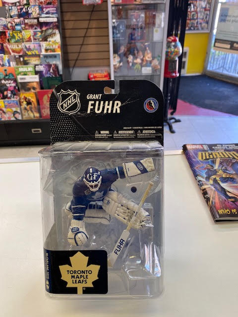 NHL Grant Fuhr Toronto Maple Leafs goalie action figure Mcfarlane Toys
