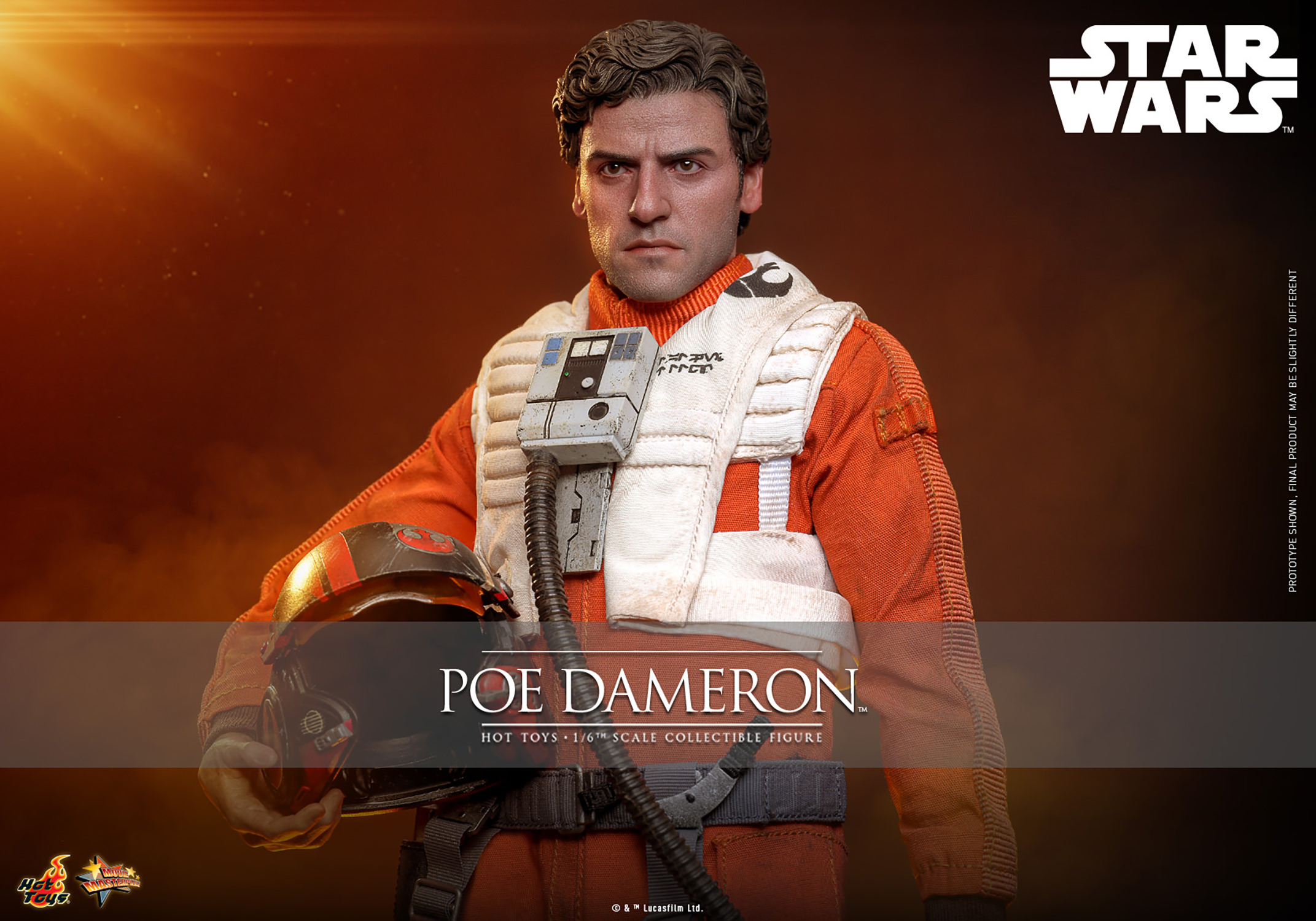 Star Wars: The Force Awakens Poe Dameron 1:6 Scale Figure Hot Toys MMS806 903335