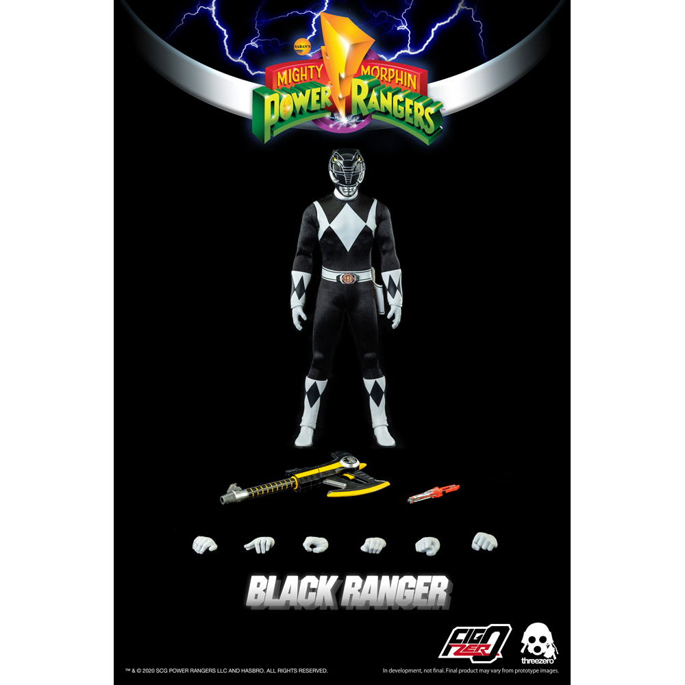 Mighty Morphin Power Rangers Black Ranger 1:6 Scale Figure Threezero 907472