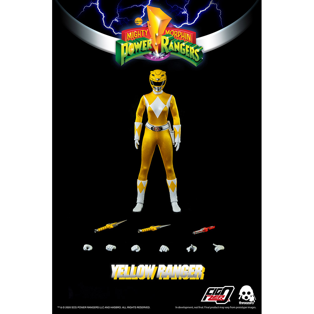 Mighty Morphin Power Rangers Yellow Ranger 1:6 Scale Figure Threezero ...