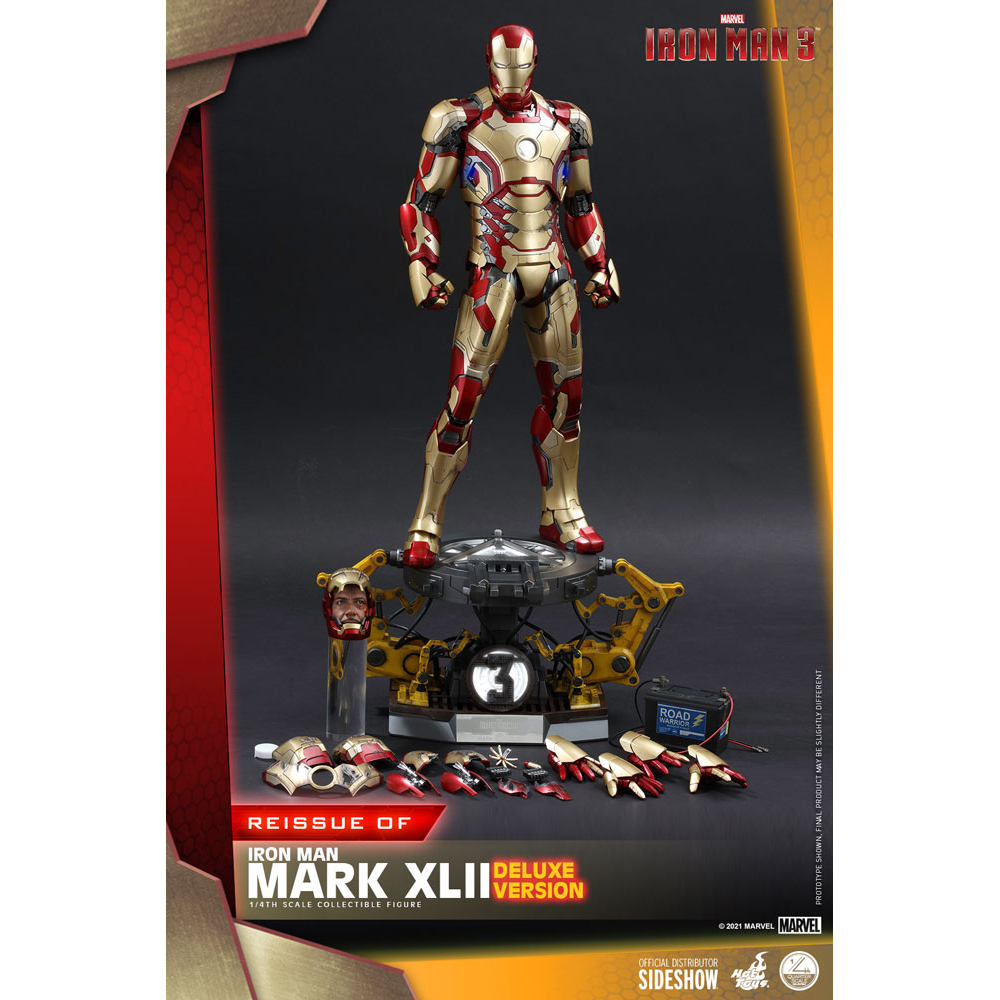 Marvel Iron Man Mark XLII (42) (Deluxe Version) Quarter Scale Figure ...