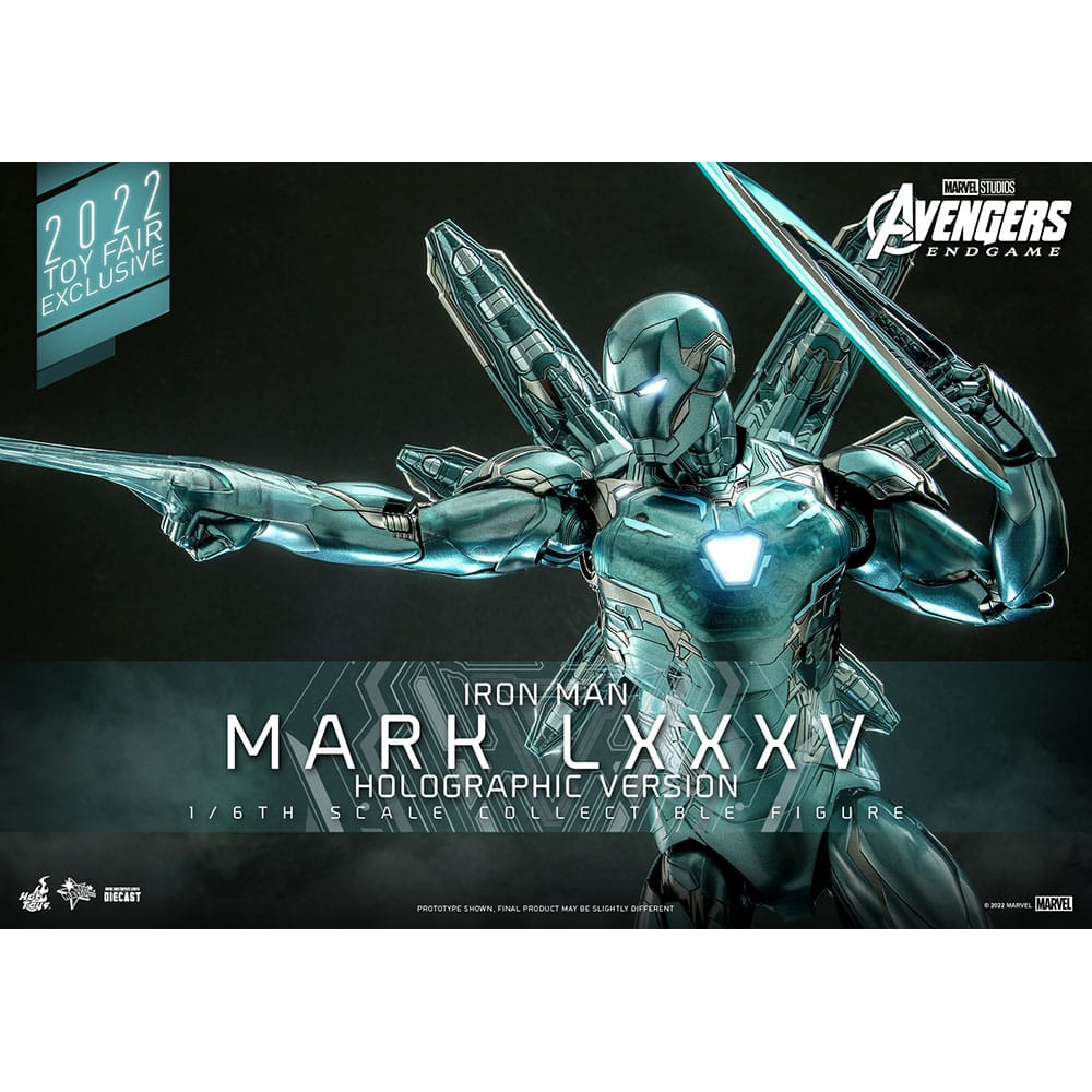 Marvel Iron Man Mark LXXXV (MK85) (Holographic Version) DIECAST Toy ...