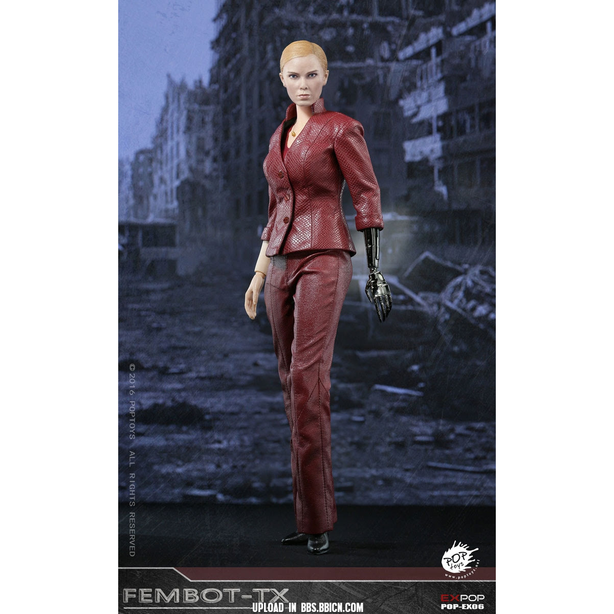 Terminator TX 1:6 scale action figure robot female Pop Toys POP-EX06