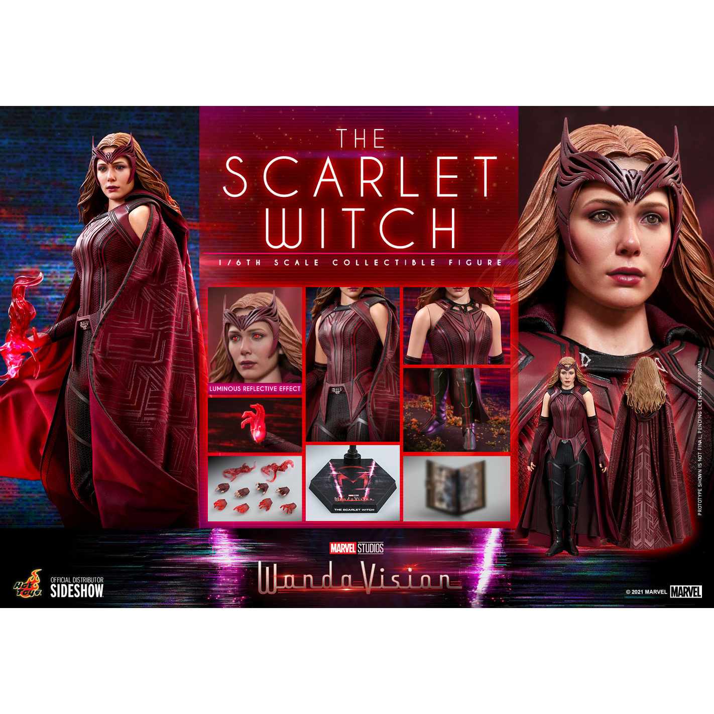 Marvel The Scarlet Witch 1:6 Scale Figure Hot Toys 907935 TMS036