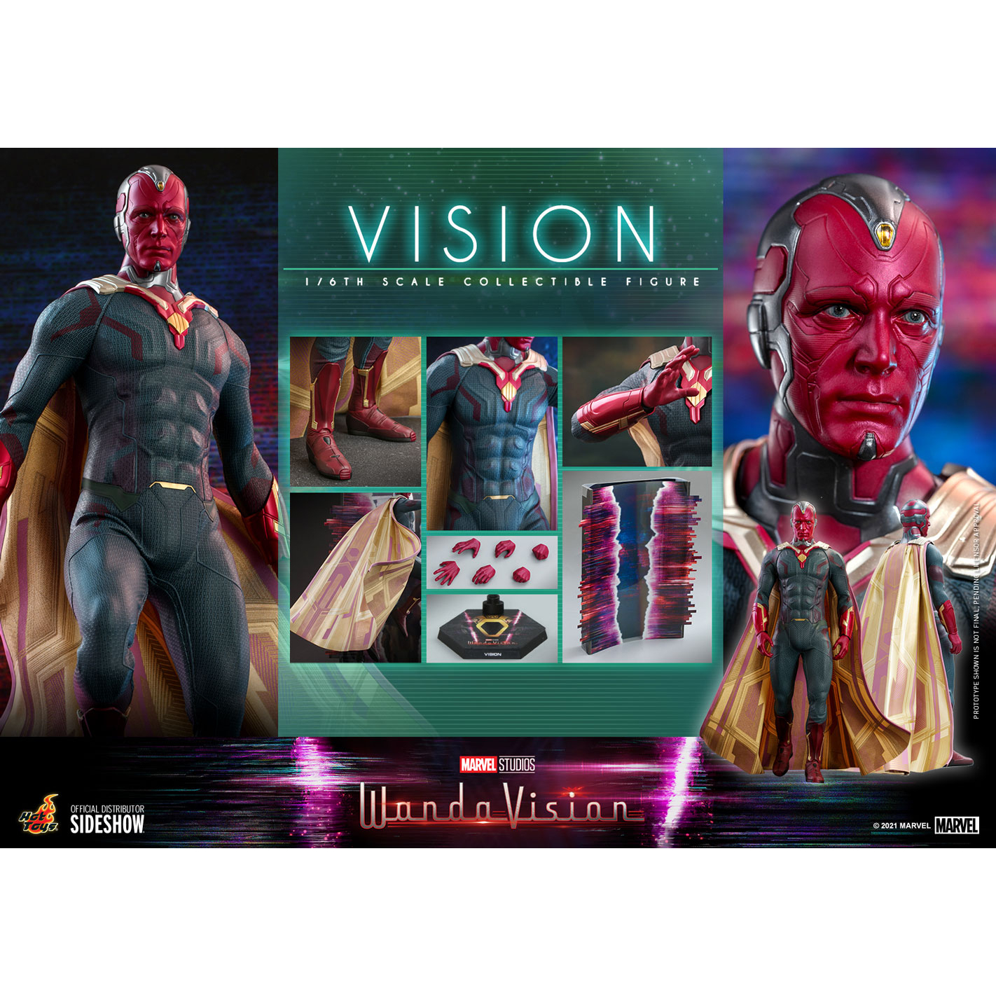Marvel Vision 1:6 Scale Figure Hot Toys 907936 TMS037
