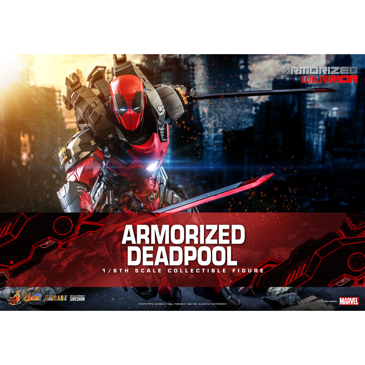 Marvel Armorized Deadpool 1:6 Scale Figure Diecast Hot Toys 908909 ...