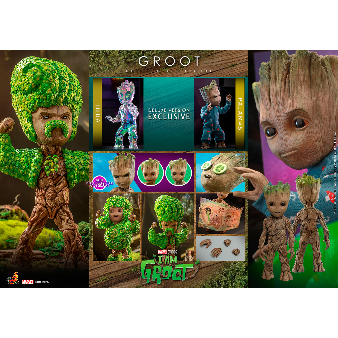 Marvel Groot Deluxe Version (I Am Groot) 26-cm Figure Hot Toys 9119432