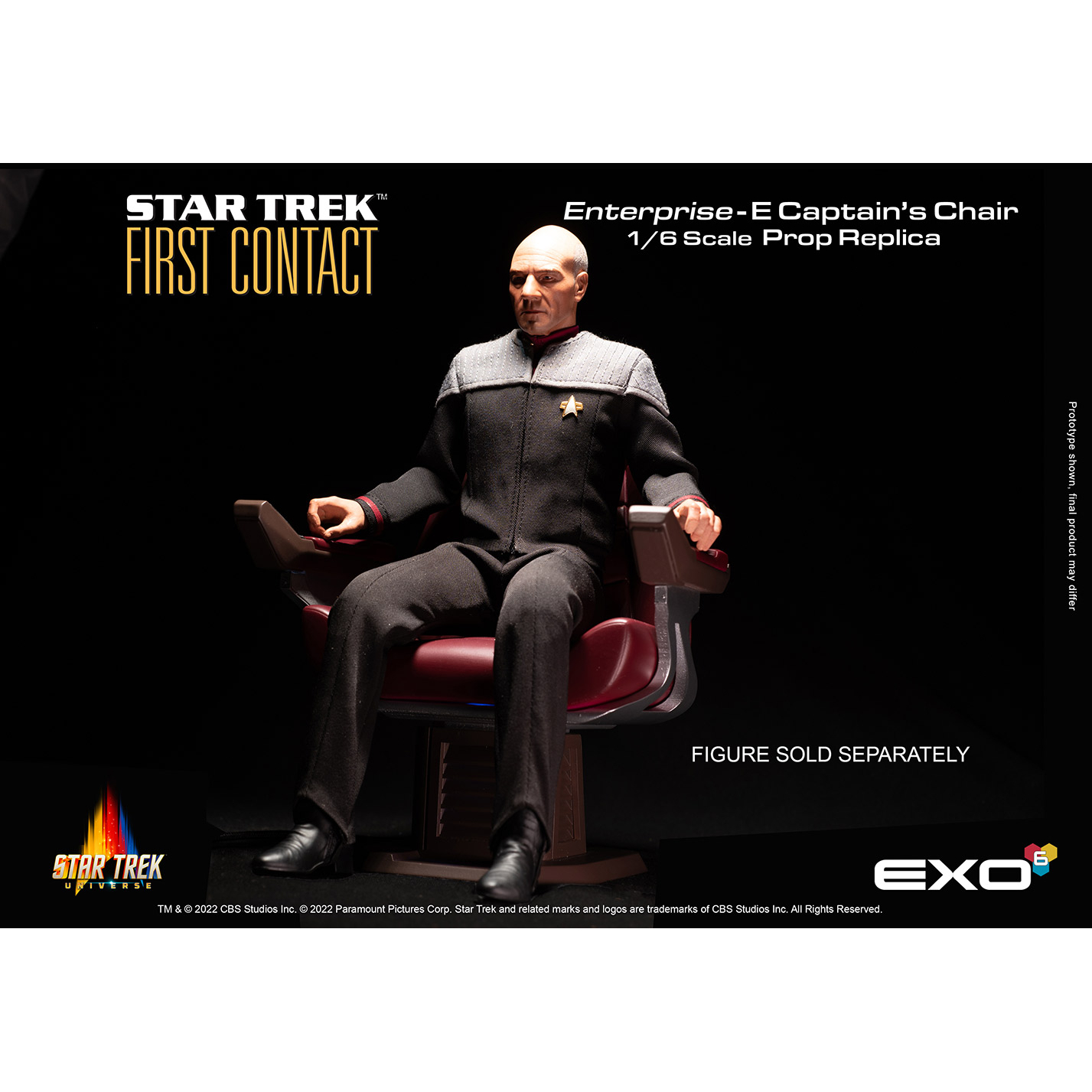 Star Trek: First Contact Enterprise-E Captain Picard’s Chair 1:6 Scale ...