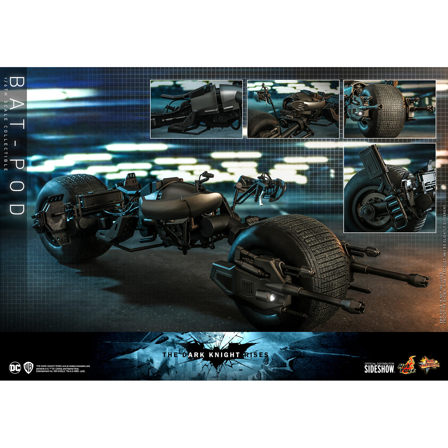 DC Bat-Pod The Dark Knight Rises (TDKR) 1:6 scale accessory Hot Toys 907423