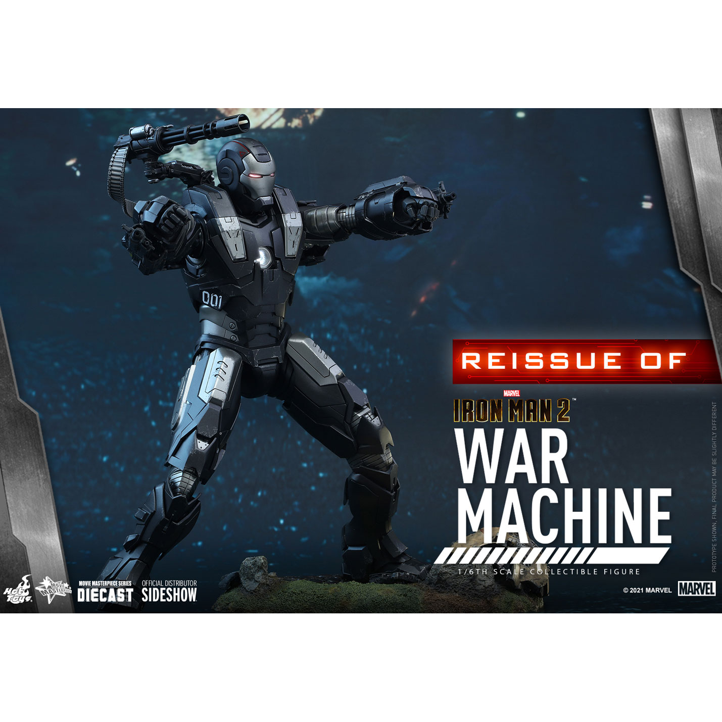 Marvel War Machine 1:6 Scale Figure DIECAST REISSUE Hot Toys 908445 ...