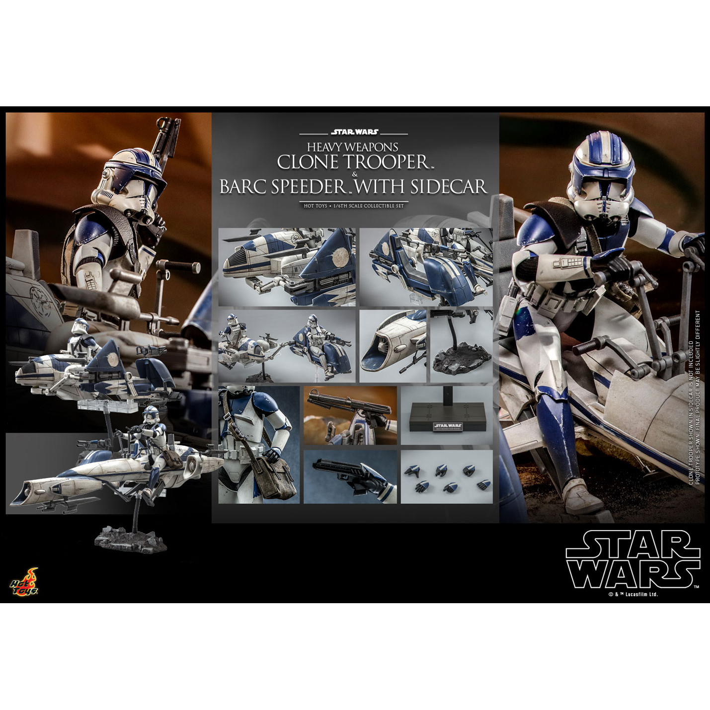 Star Wars: The Clone Wars - Heavy Weapons Clone Trooper and BARC ...