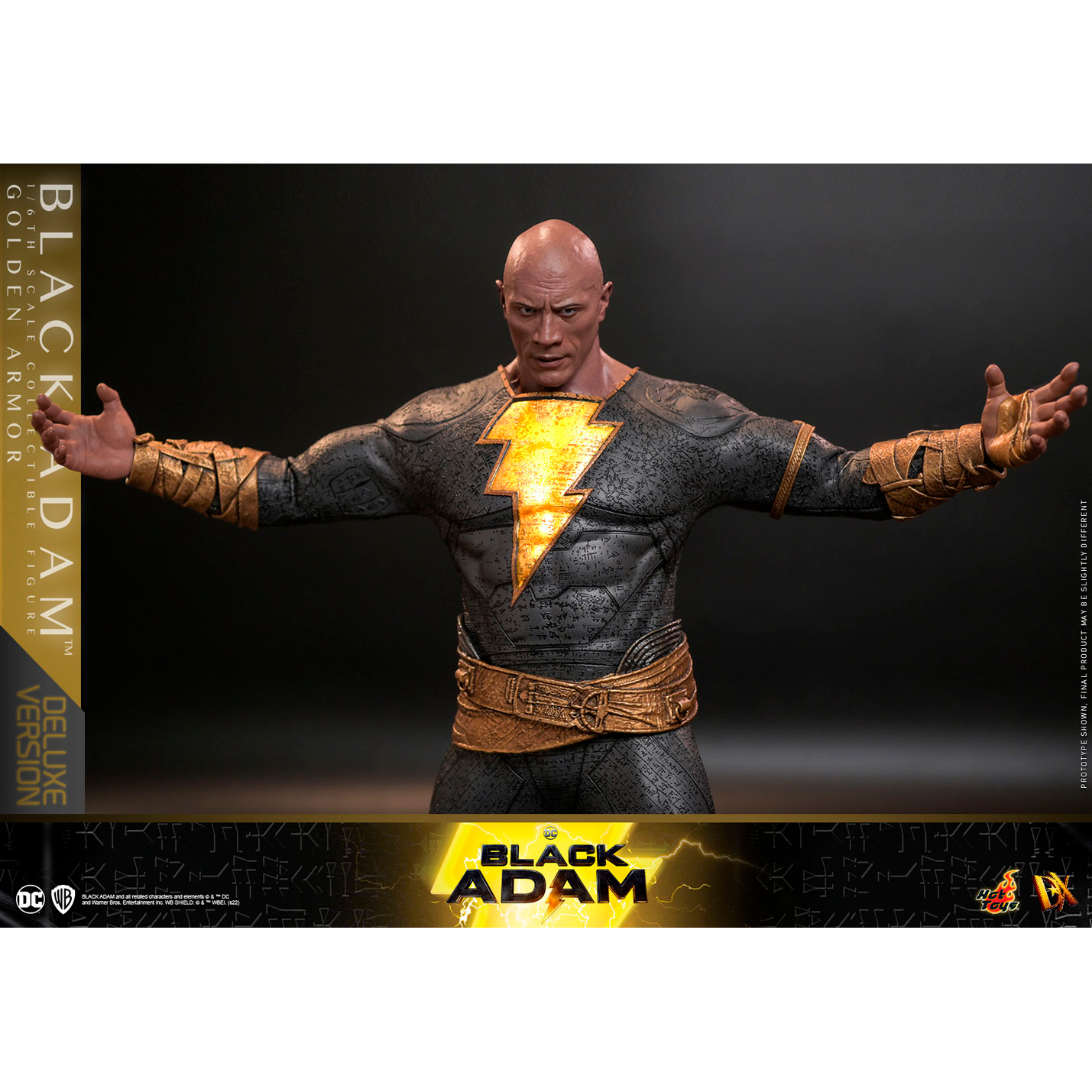 DC Black Adam (Golden Armor) (Deluxe Version) 1:6 Scale Figure Hot Toys ...