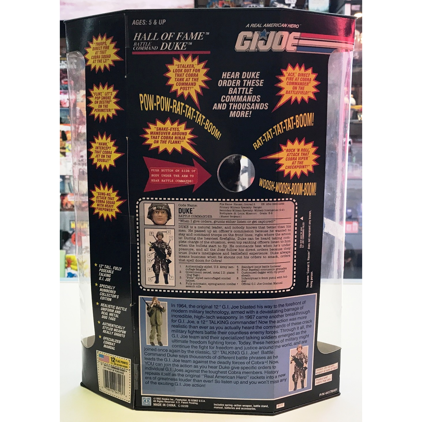 GI Joe Electronic Battle Command Duke 12-inch figure (1992) Hasbro 6117