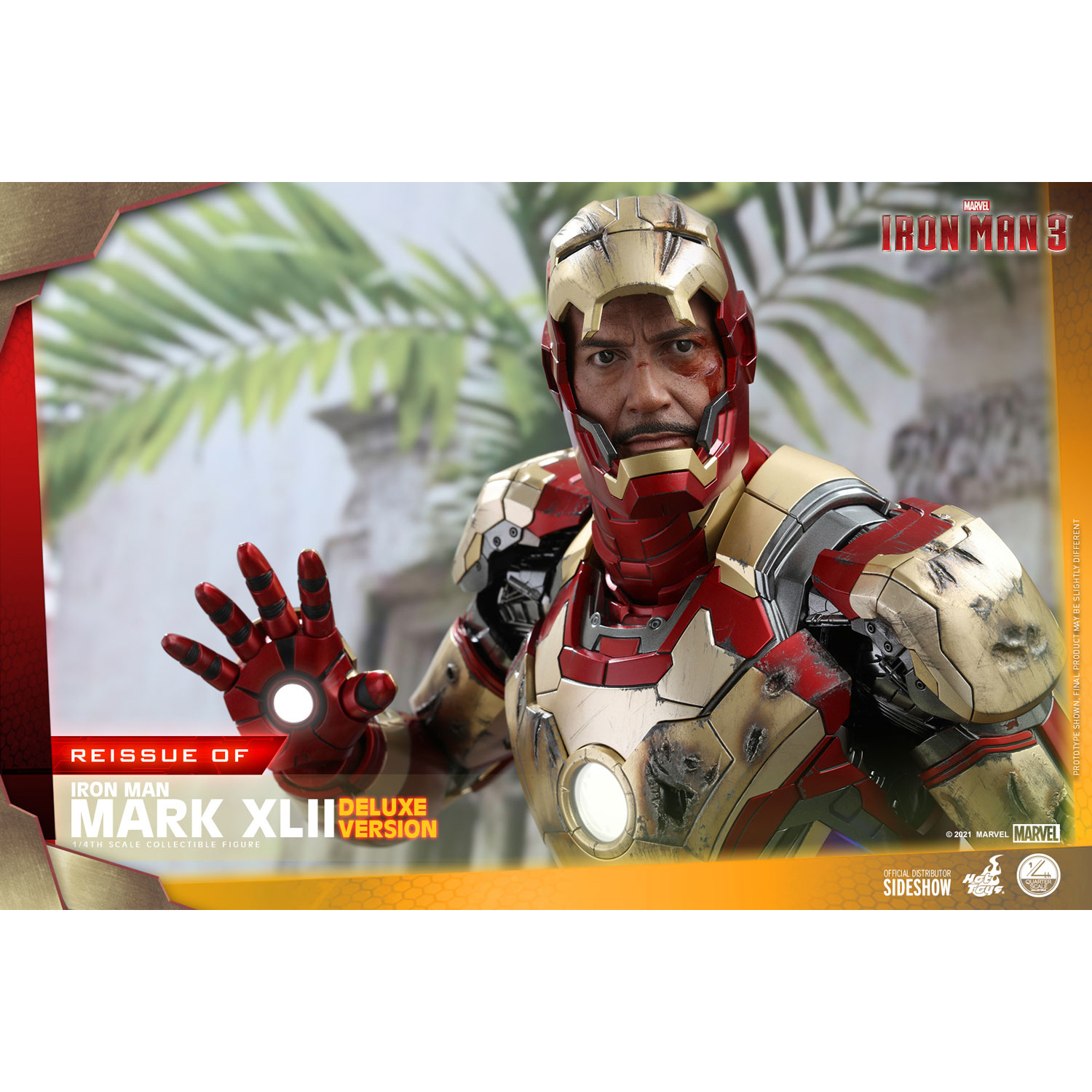 Marvel Iron Man Mark XLII (42) (Deluxe Version) Quarter Scale Figure ...