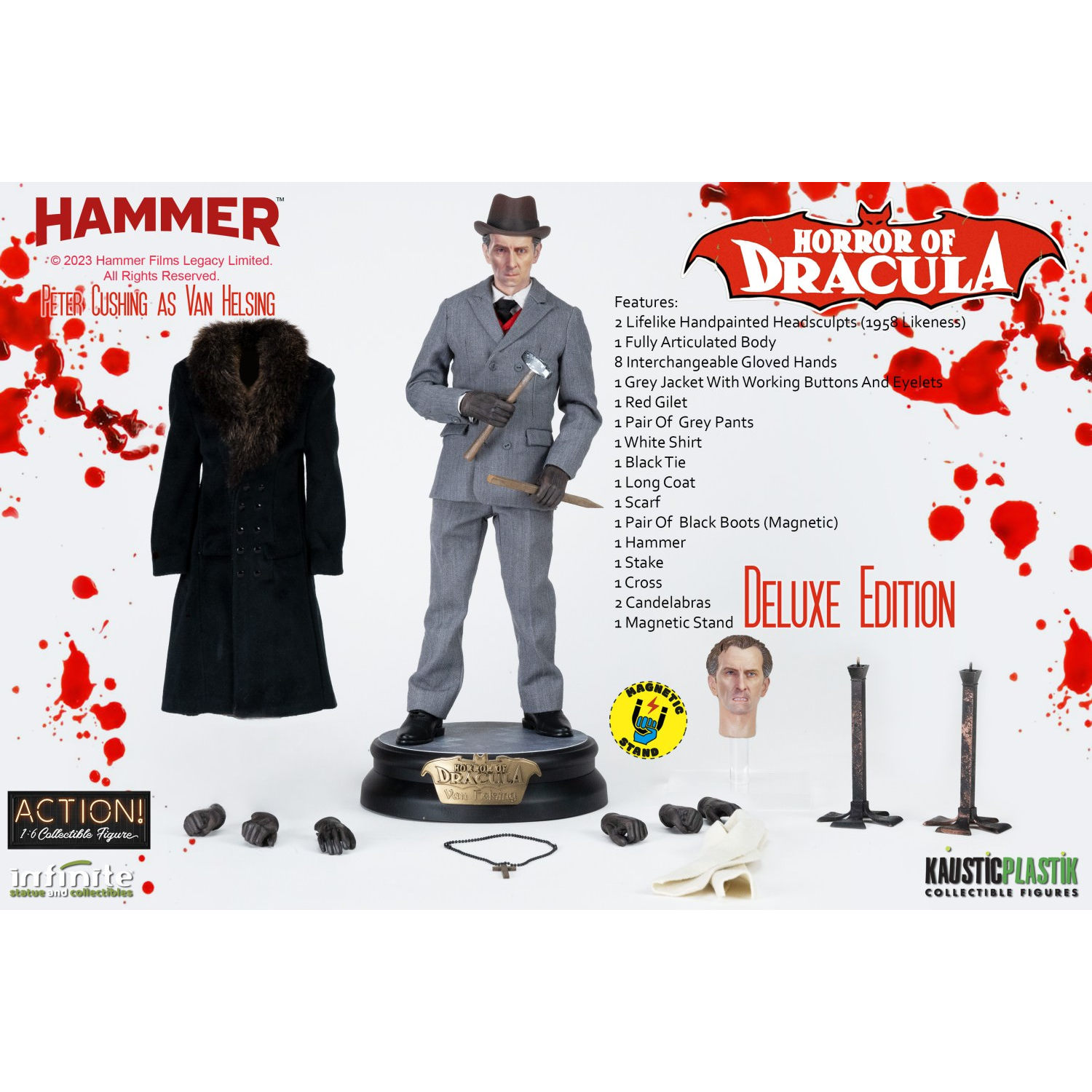 Peter Cushing as Van Helsing Deluxe 1:6 Scale Figure Infinite Statue 912248
