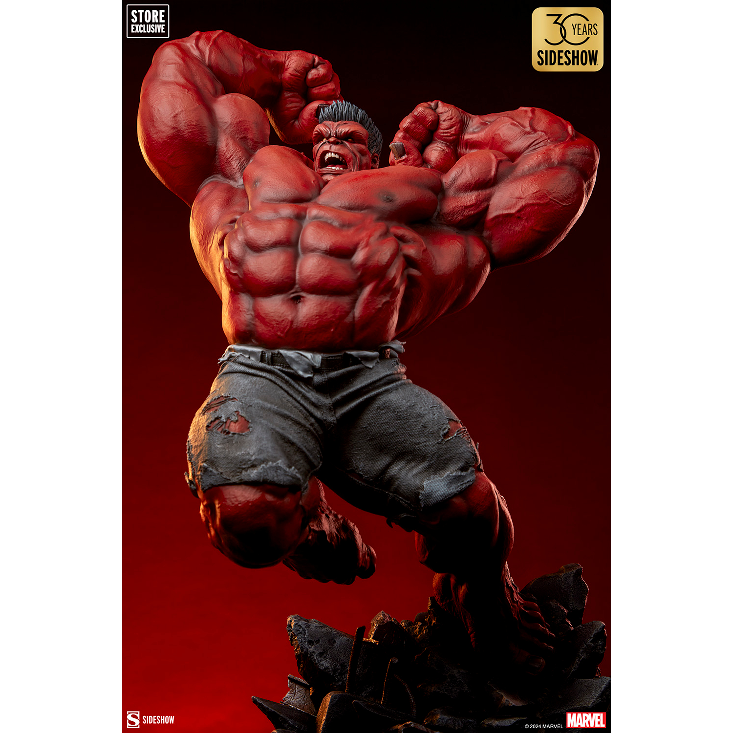 Marvel Red Hulk: Thunderbolt Ross Premium Format Figure Sideshow ...
