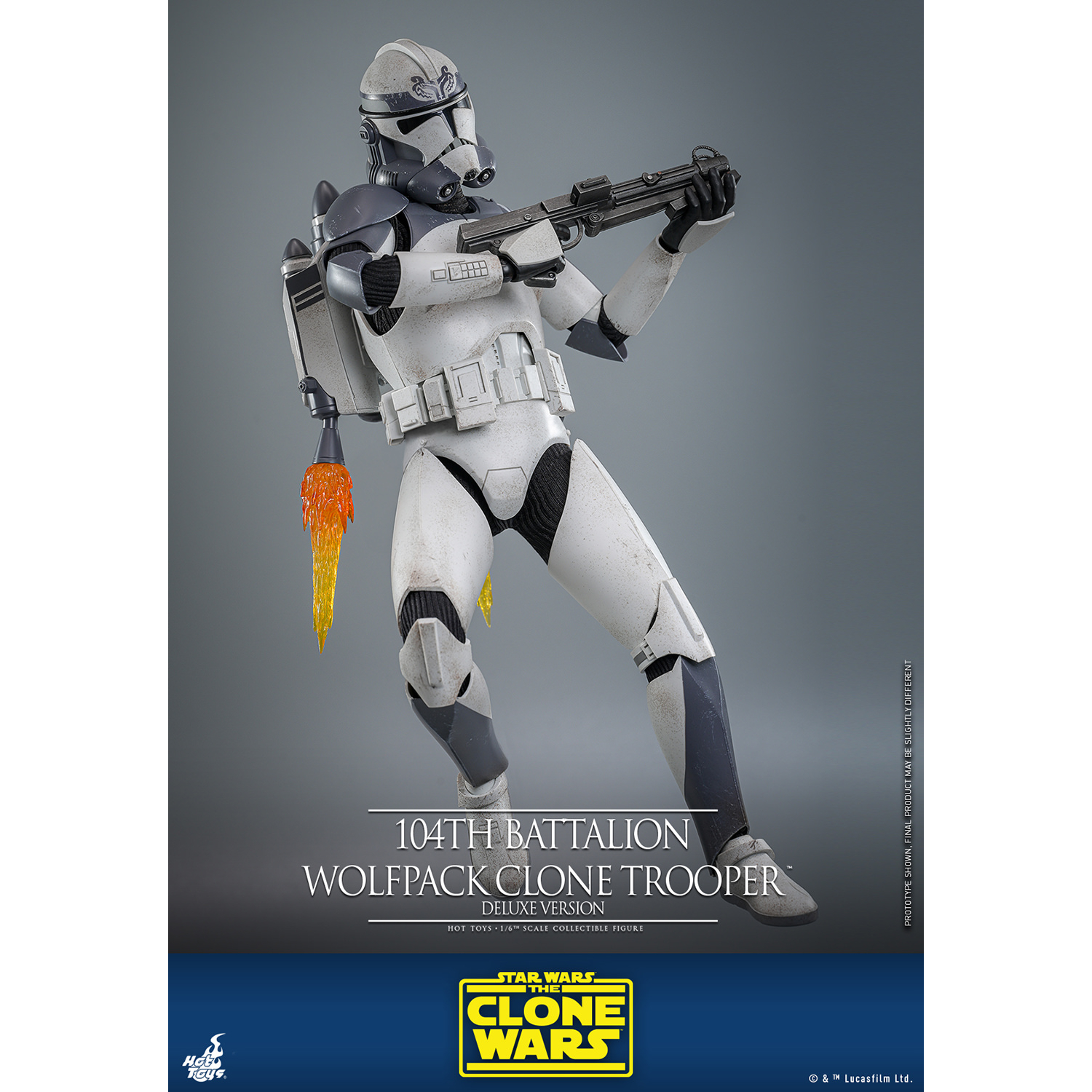 Star Wars: The Clone Wars Clone 104th Battalion Wolfpack Clone Trooper™ (Deluxe Version) 1:6 ...