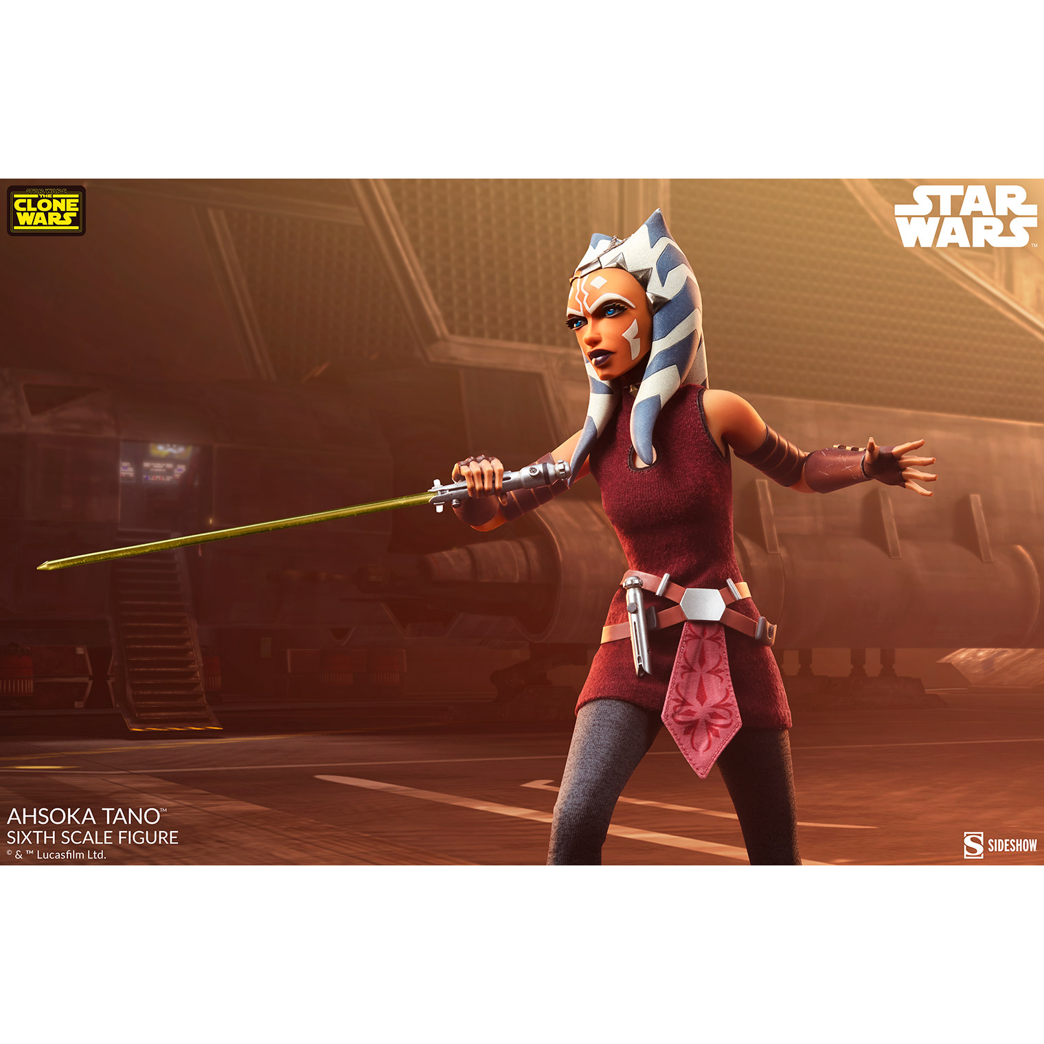 Star Wars: The Clone Wars Ahsoka Tano 1:6 Scale Figure Sideshow ...