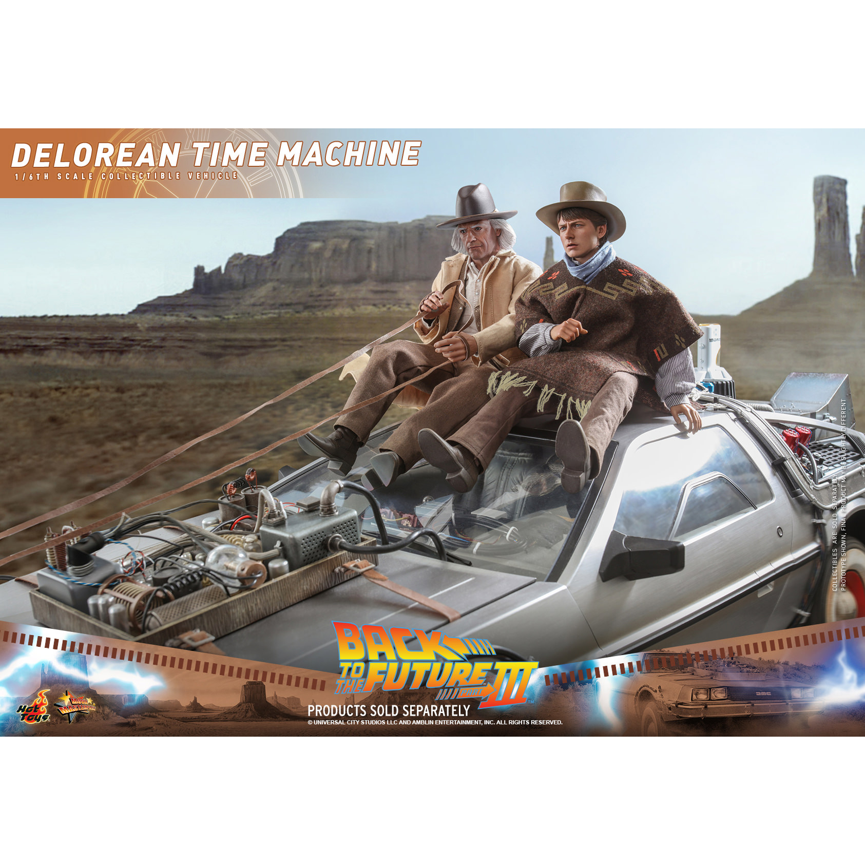 Back to the Future III - DeLorean Time Machine 1:6 Scale Figure ...