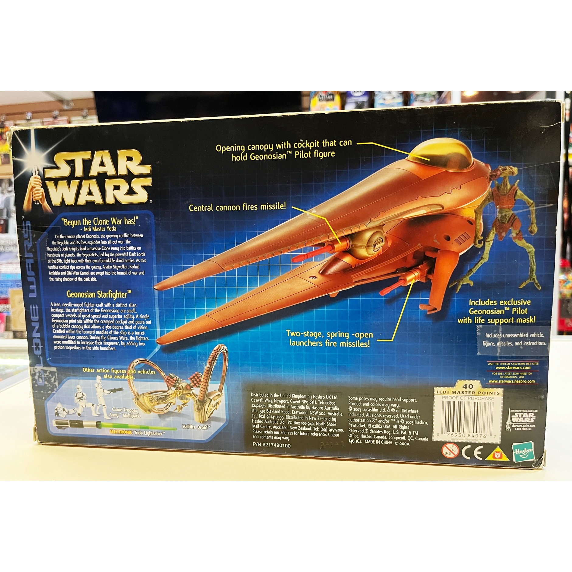 Star Wars Clone Wars Geonosian Starfighter with Geonosian Pilot Hasbro ...