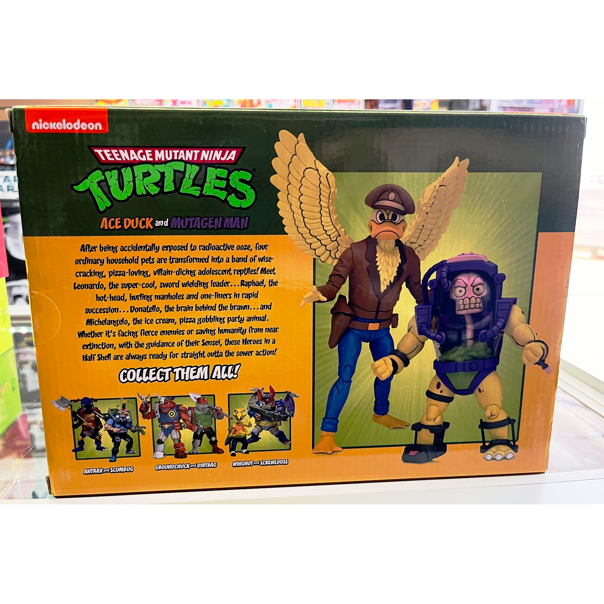 TMNT Ace Duck and Mutagen Man figurines (2021) NECA