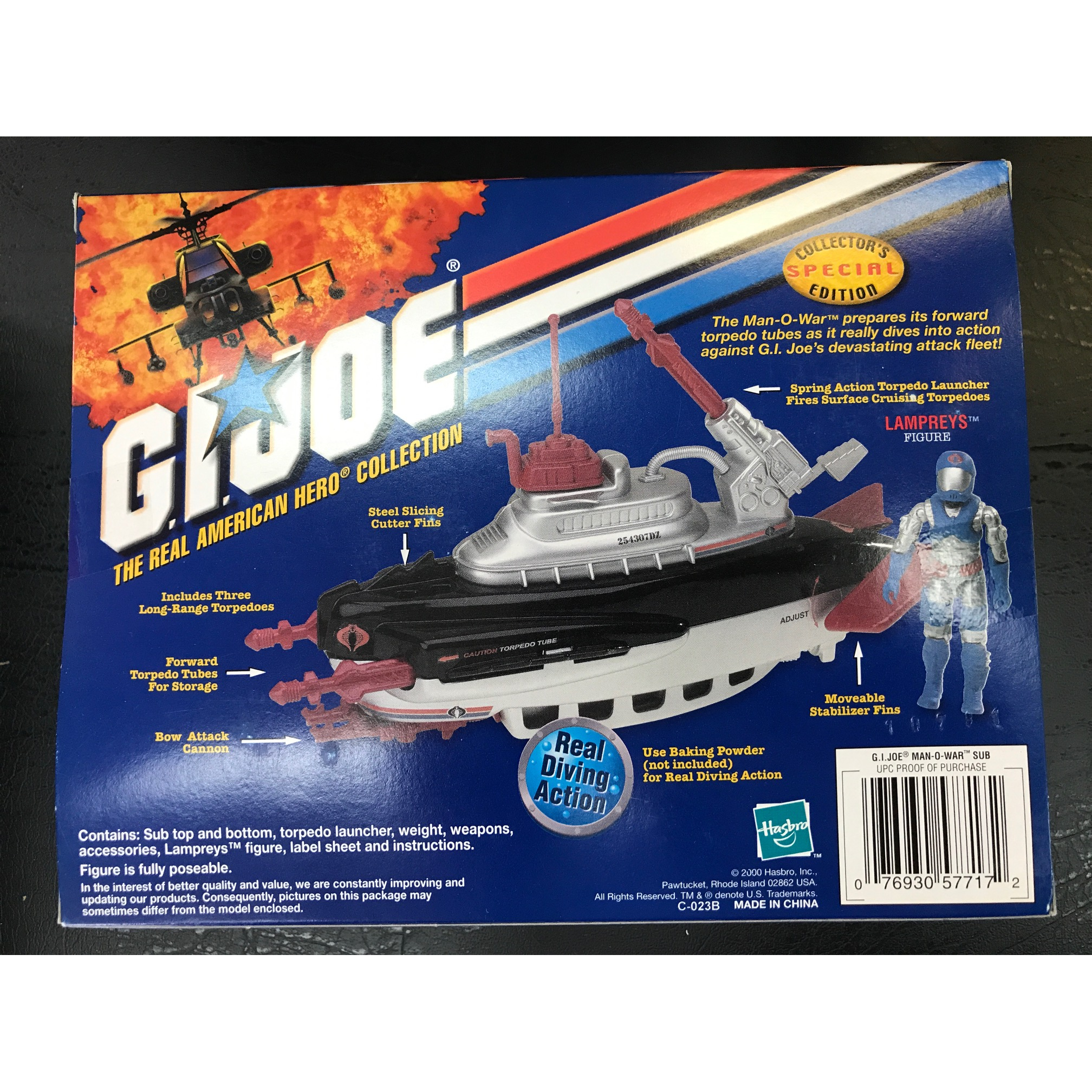 GI Joe (2000) Man-O-War One-Man Attack Sub w/Torpedo launcher and ...