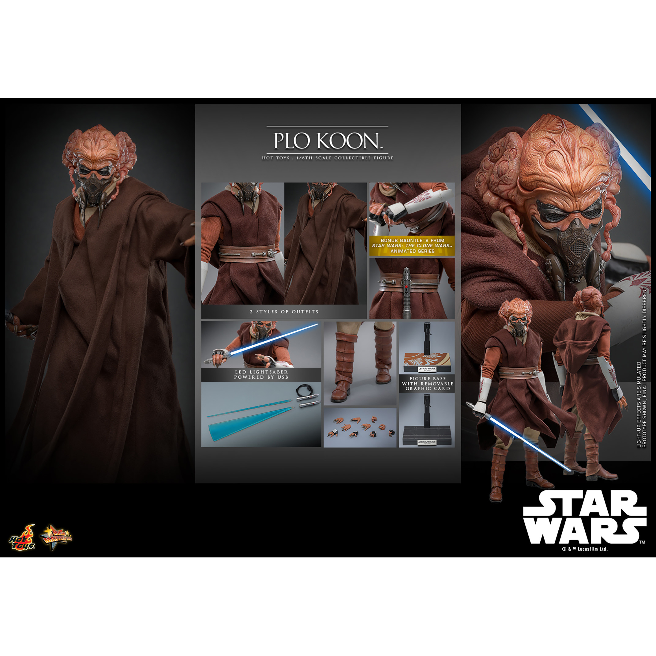 Star Wars Plo Koon 1:6 Scale Figure Hot Toys MMS785 914035