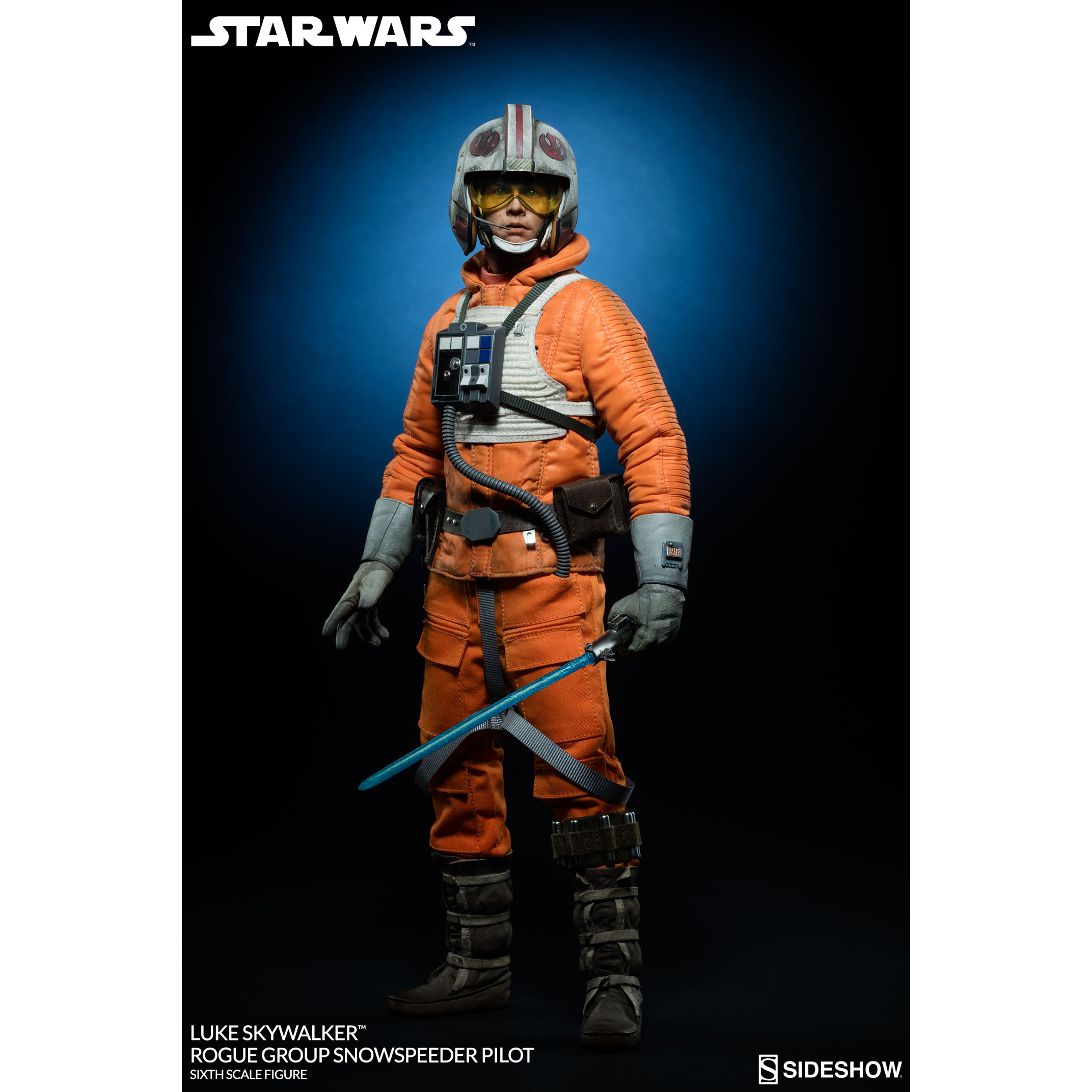 Star Wars Luke Skywalker Rogue Group Snowspeeder Pilot 1:6 Scale Action ...
