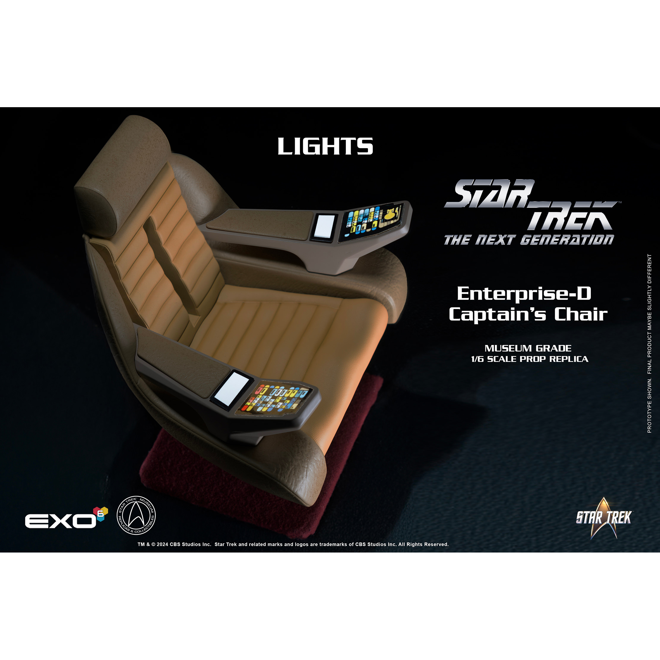 Star Trek Enterprise-D Captain’s Chair 1:6 Scale Prop Replica EXO-6 ...