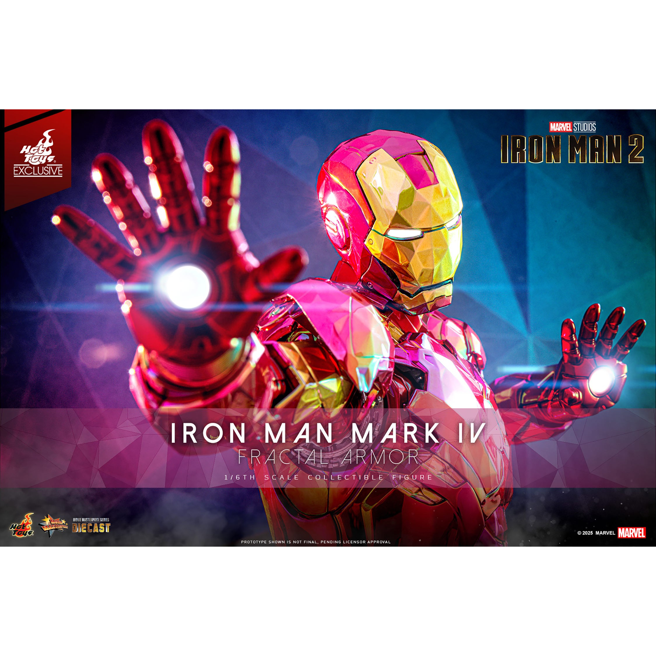 Marvel Iron Man Mark IV (Fractal Armor) DIECAST 1:6 Scale Figure Hot ...