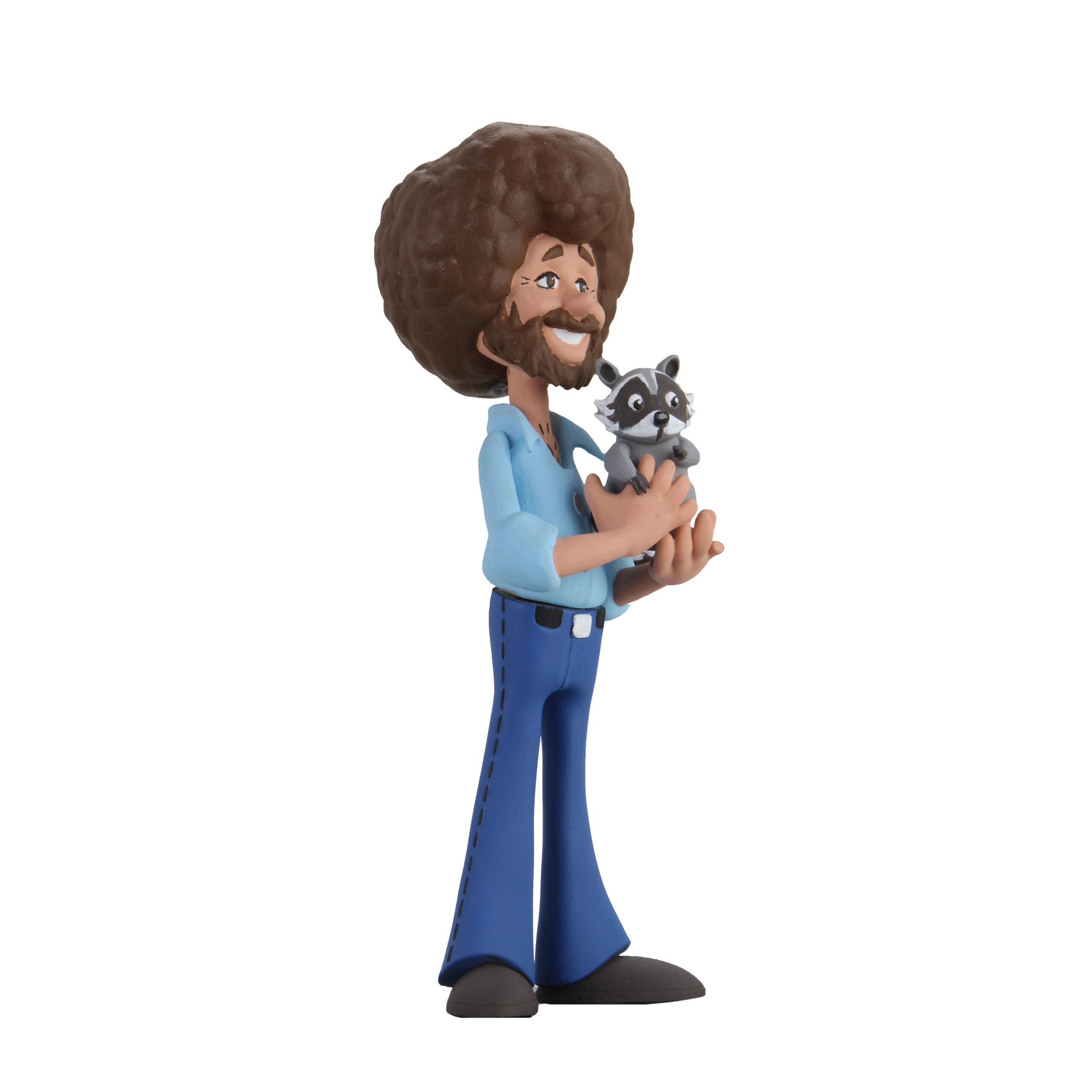 Toony Classic Bob Ross with Raccoon 6-inch Scale Action Figure NECA 19206
