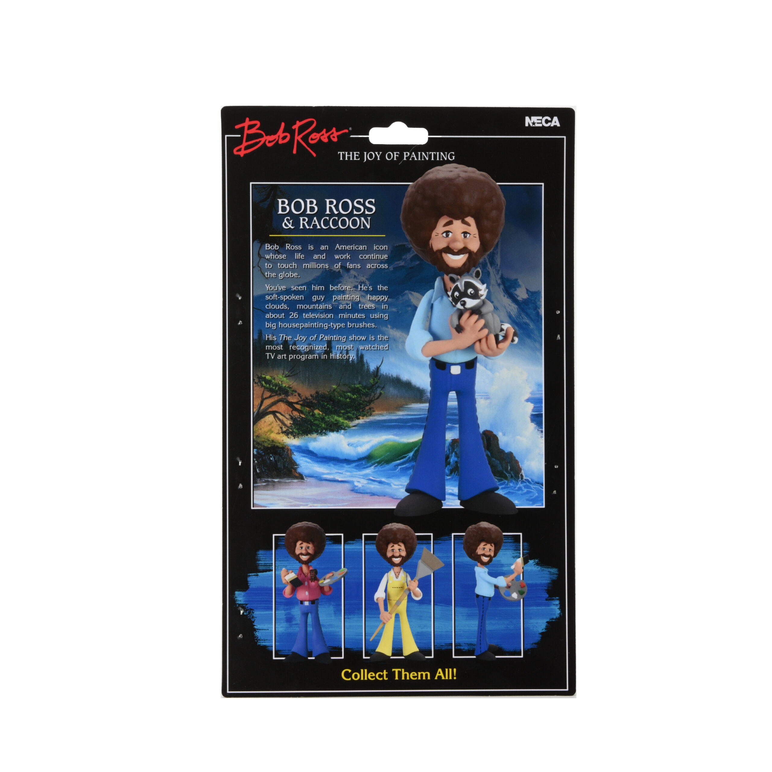 Toony Classic Bob Ross with Raccoon 6-inch Scale Action Figure NECA 19206